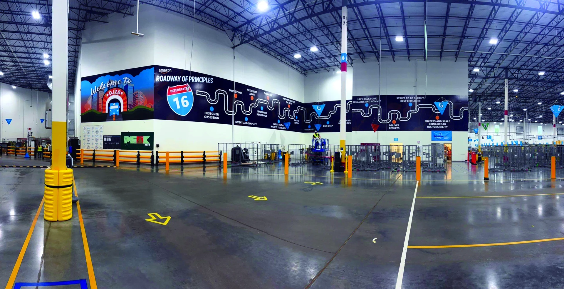 Bold Graphics Drive Engagement at Amazon’s New Jersey Fulfillment Center